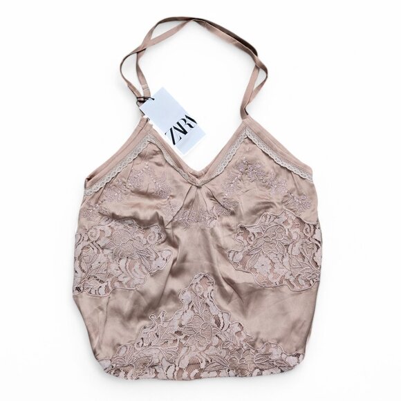 Zara | Bags | Nwt Zara Chemise Style Tote Bag Womens Laced Romantic ...
